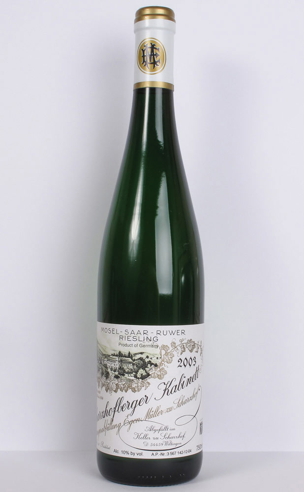 Egon Muller Scharzhofberger Riesling Kabinett 2003 Egon Muller Scharzhofberger Riesling Kabinett 2003